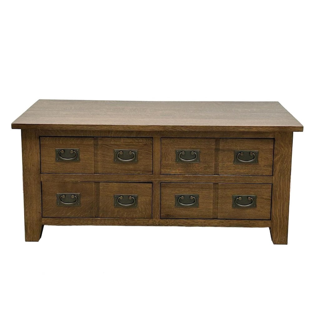 Mission 8 Drawer Coffee Table - Walnut - Walmart.com