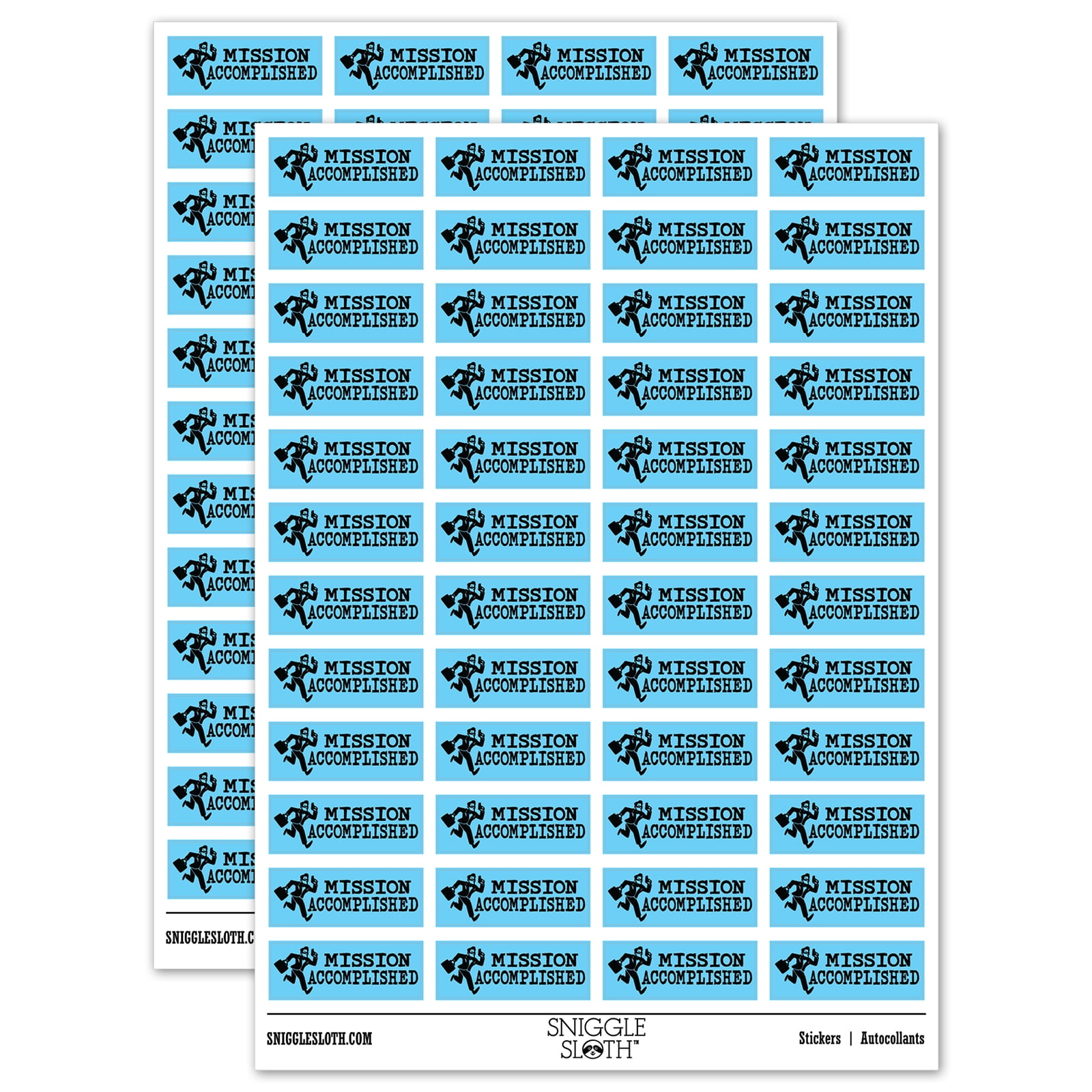Mission Accomplished Spy Teacher Student School Sticker Set - Light ...