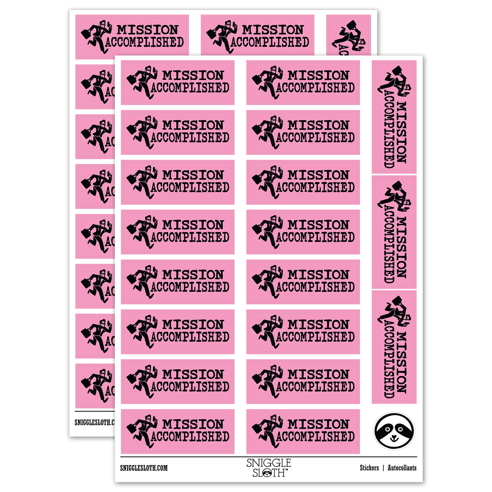 Mission Accomplished Spy Teacher Student School Sticker Set - Light ...