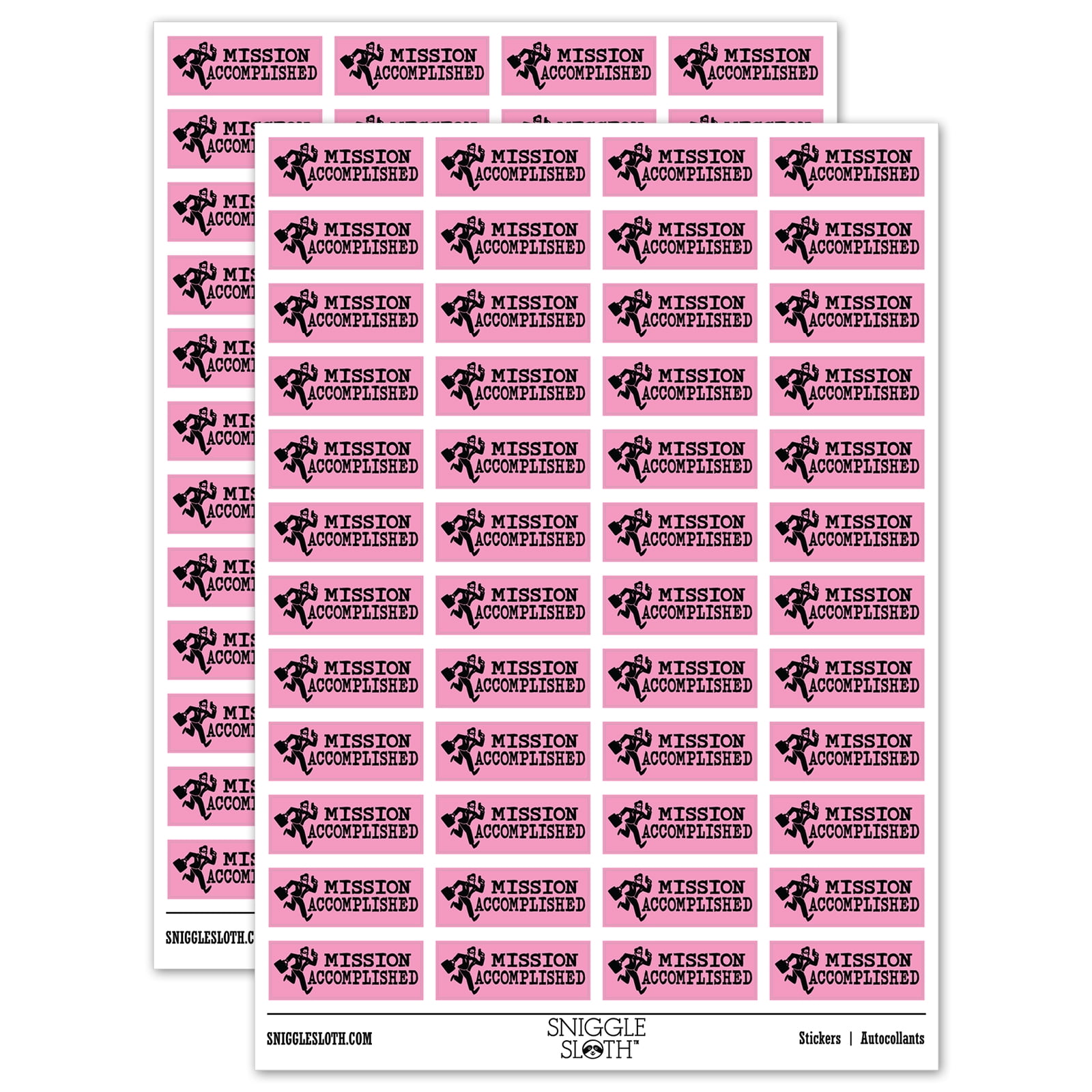 Mission Accomplished Spy Teacher Student School Sticker Set - Light ...