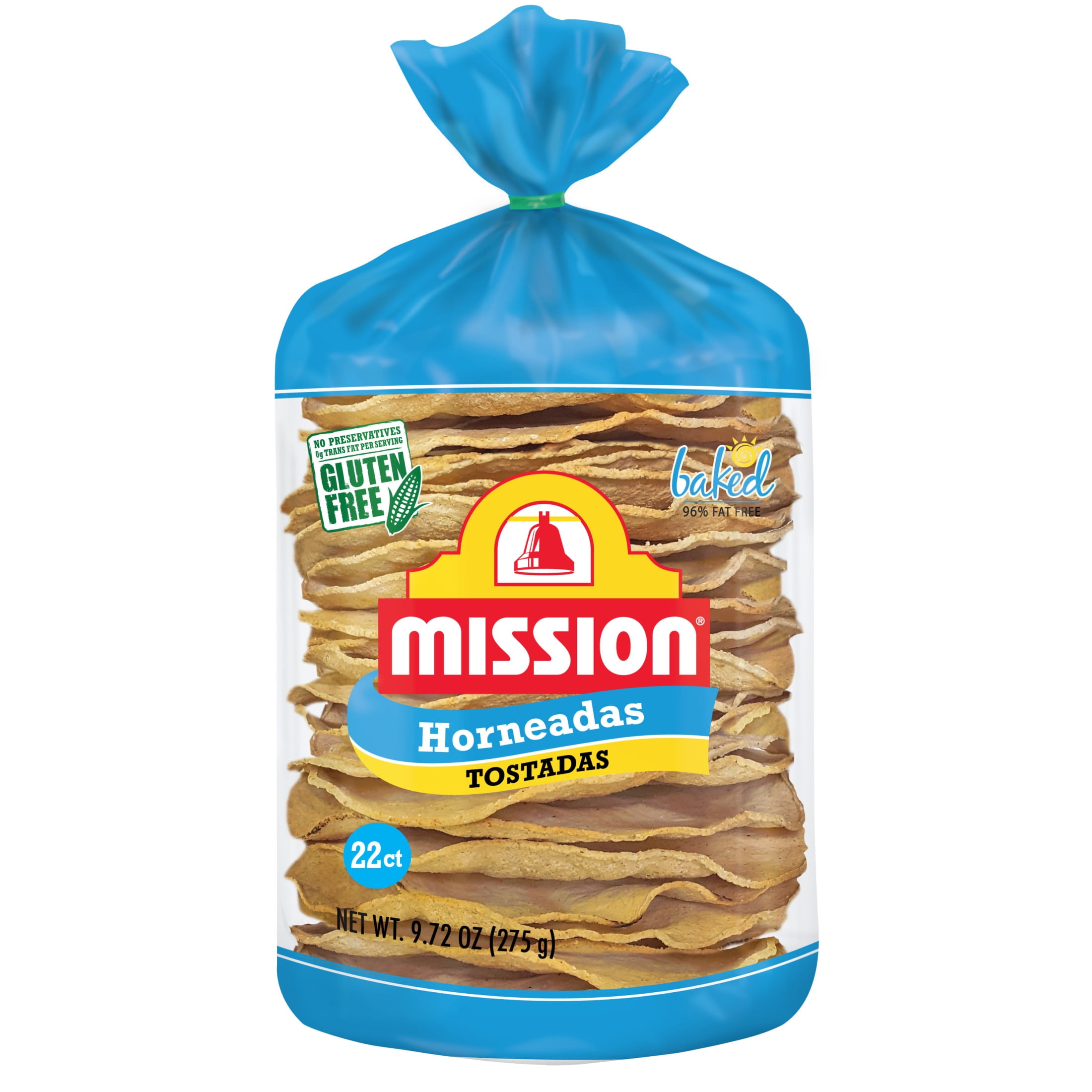 Mission Crispy Flat Corn Shells Baked Tostadas, 22 Count, 9.72 oz ...
