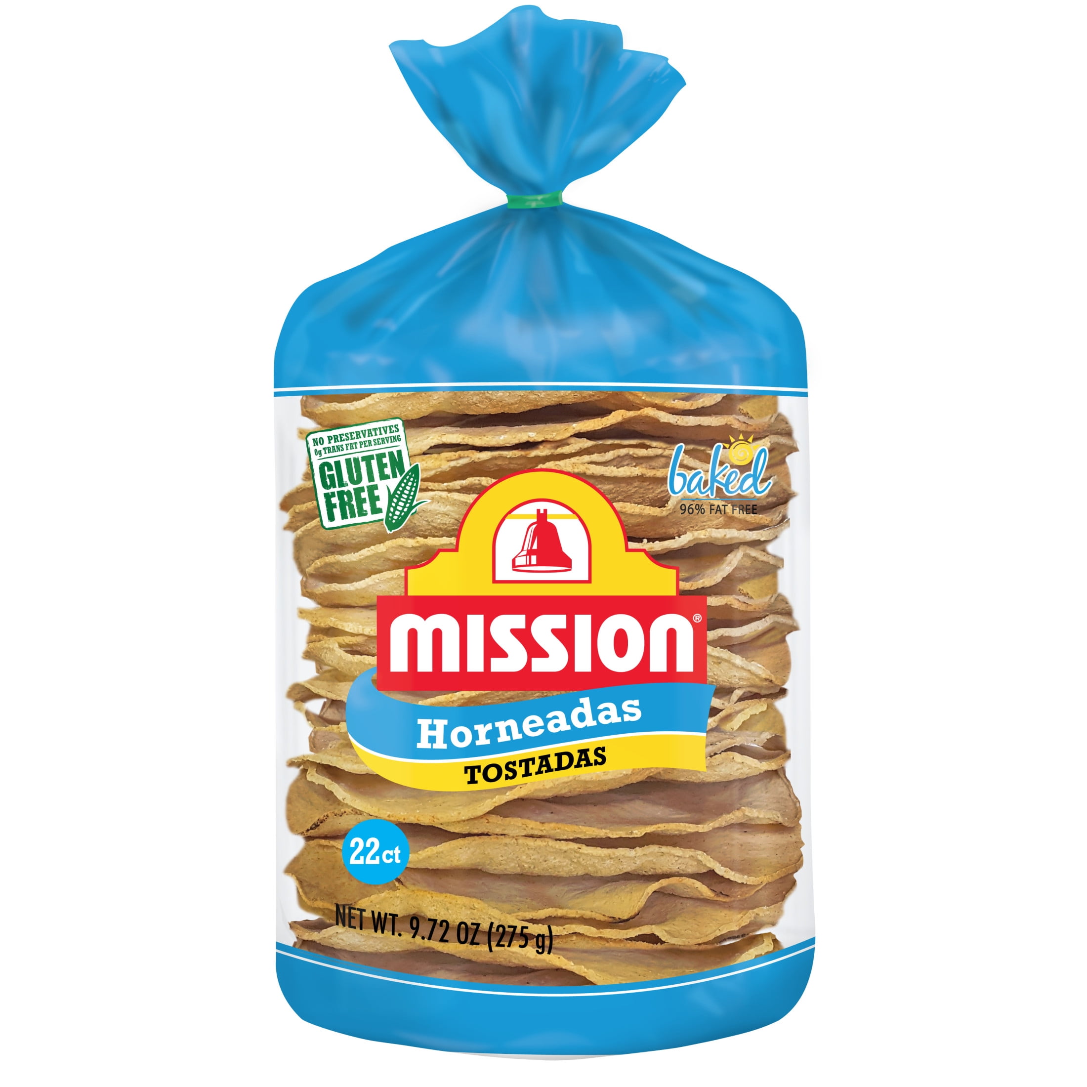 Mission Crispy Flat Corn Shells Baked Tostadas, 22 Count, 9.72 oz ...
