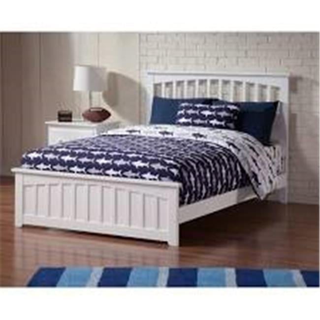 Mission Bed with Matching Foot Board Bed, Full - White - Walmart.com