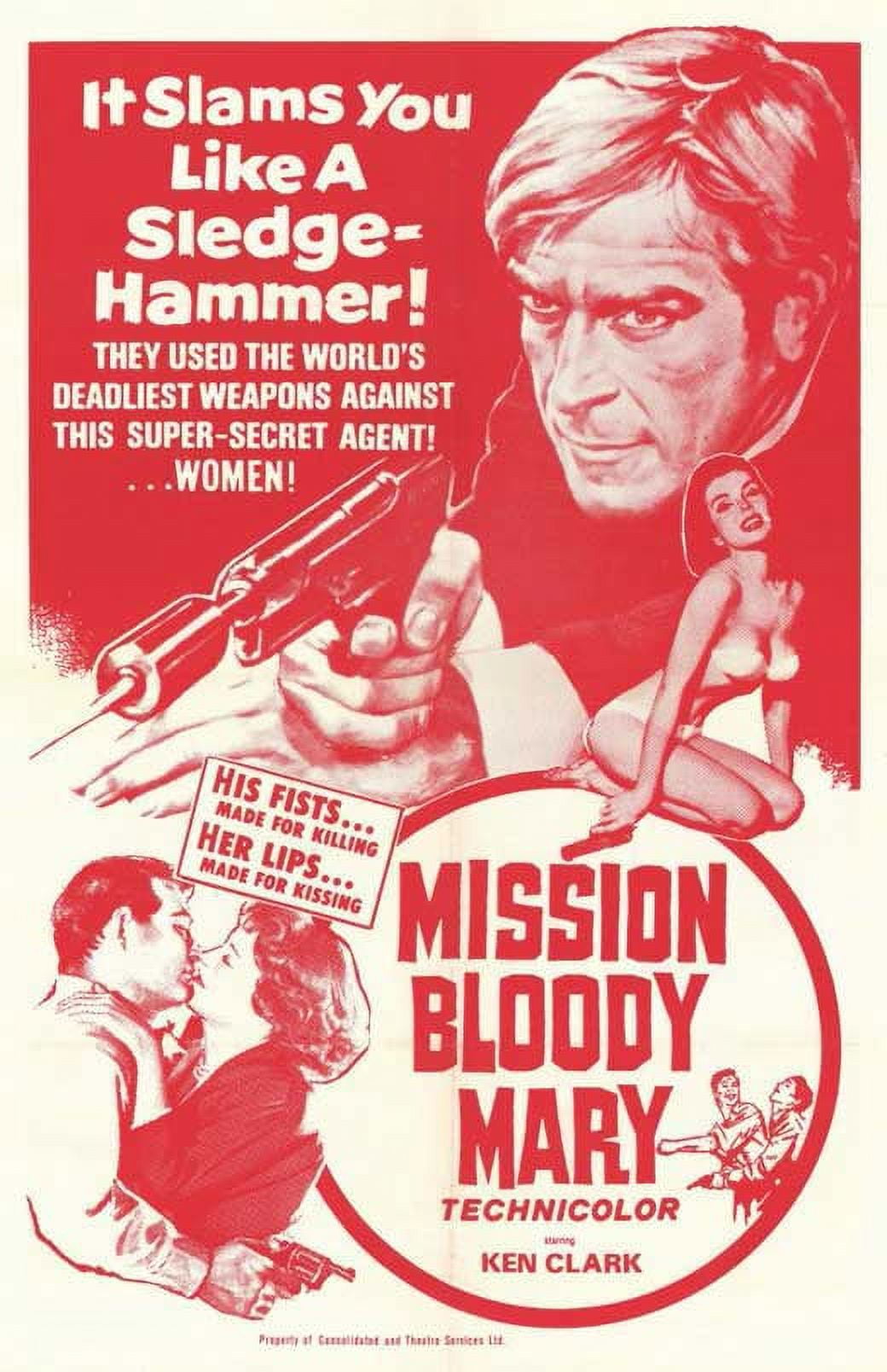 Mission Bloody Mary - movie POSTER (Style B) (11" x 17") (1967 ...