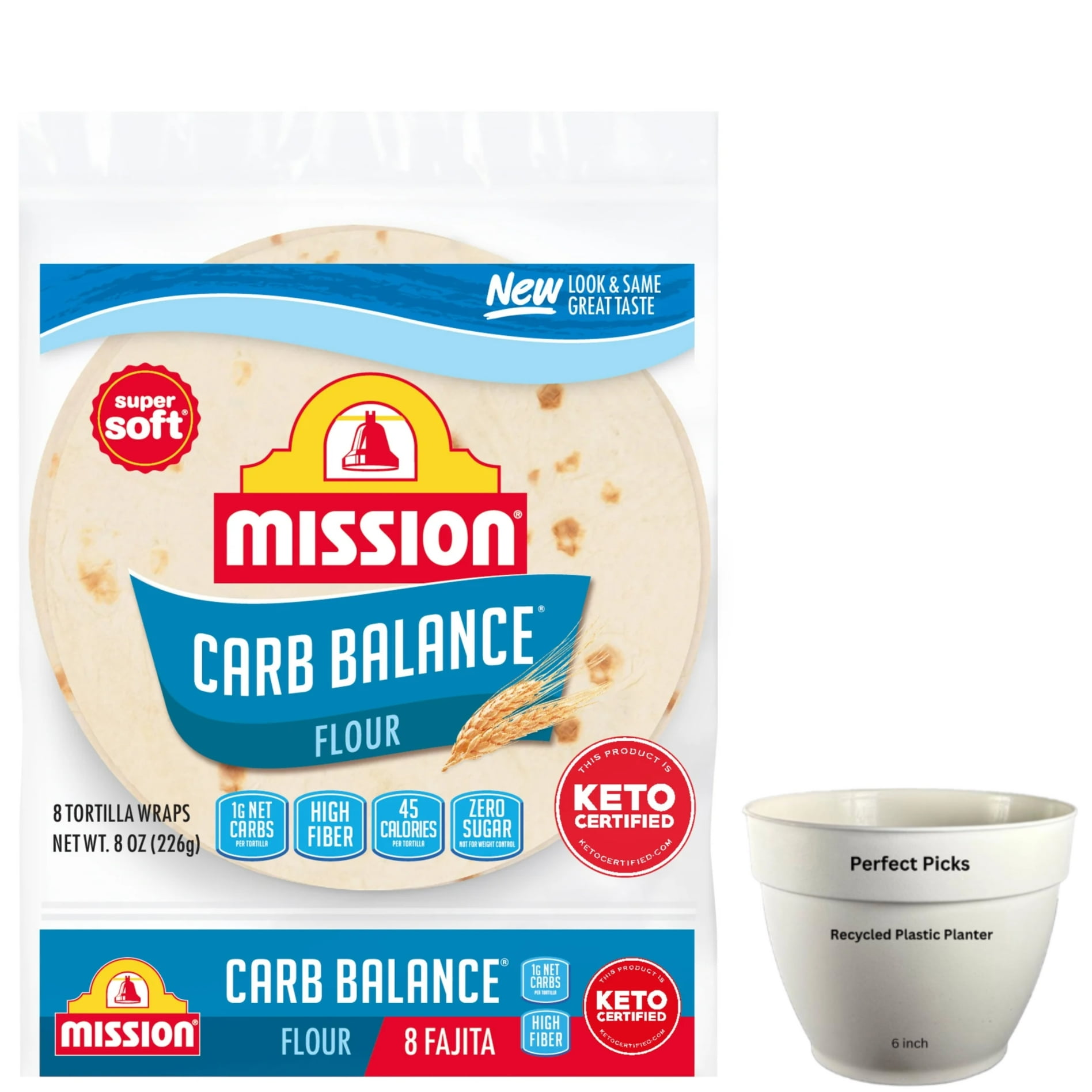 Mission Carb Balance Flour Tortillas, Fajita Size, 8 Count - Walmart.com
