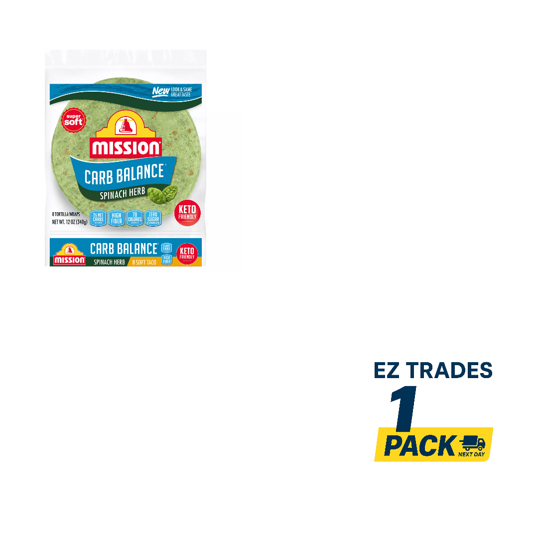 Mission Carb Balance Spinach & Herb Flour Tortillas, Soft Taco Size, 8 ...