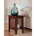 Mission Solid Wood Style Chair Side Table in Walnut or Caramel ...