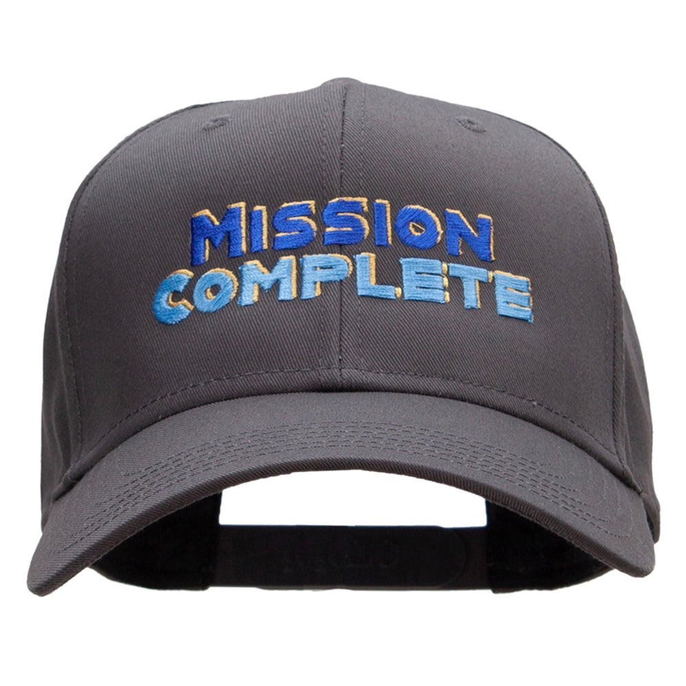 Mission Complete Embroidered Solid Cotton Twill Pro Style Cap ...