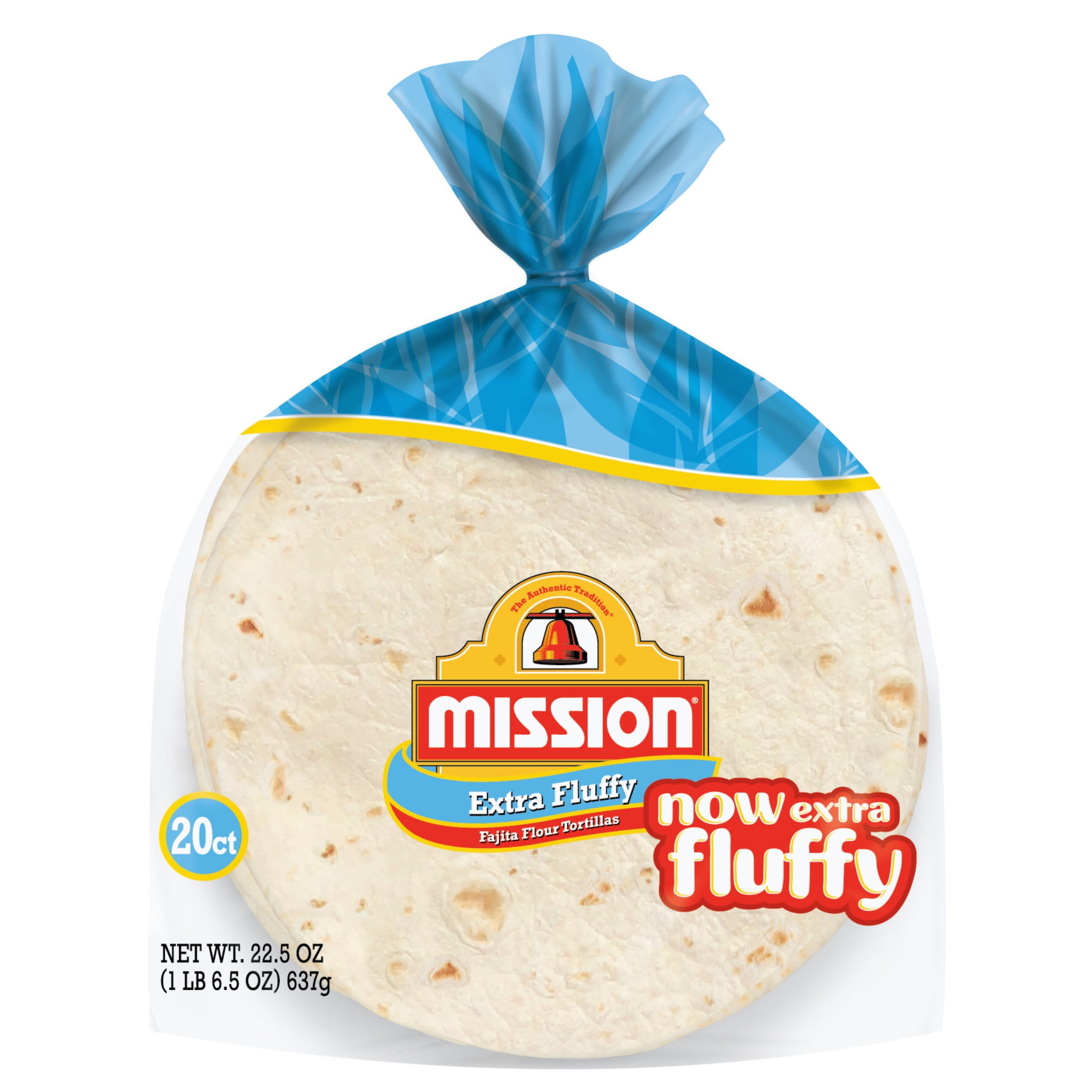 Mission Extra Fluffy Flour Tortillas, Fajita Size, 20 Count - Walmart.com