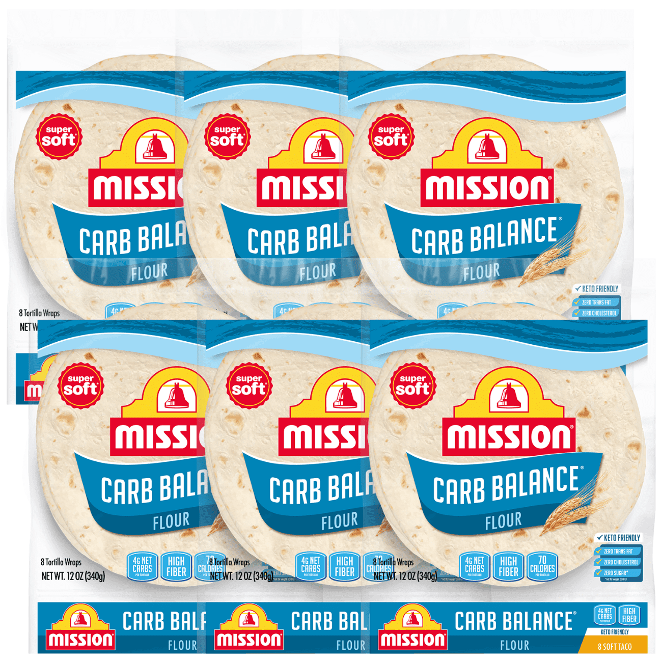 Mission Foods Carb Balance Soft Tortillas Flavor: Flour, 7.5 inch, Size ...