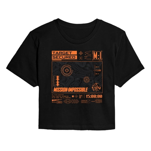 Mission Impossible - Target Secured Radar - Juniors Cropped Graphic T ...