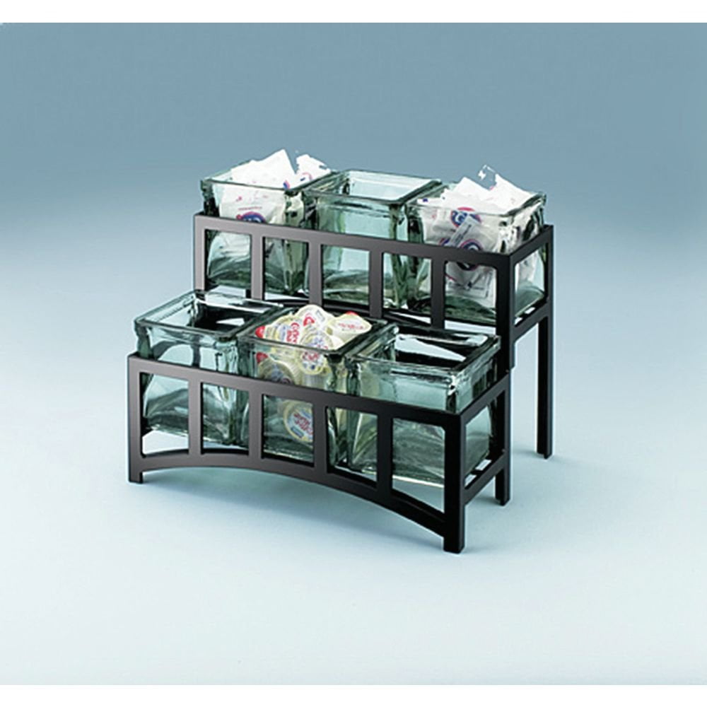 Mission Jar Display, 2 Tier, 14" Width x 9" Depth x 7" Height, Black ...