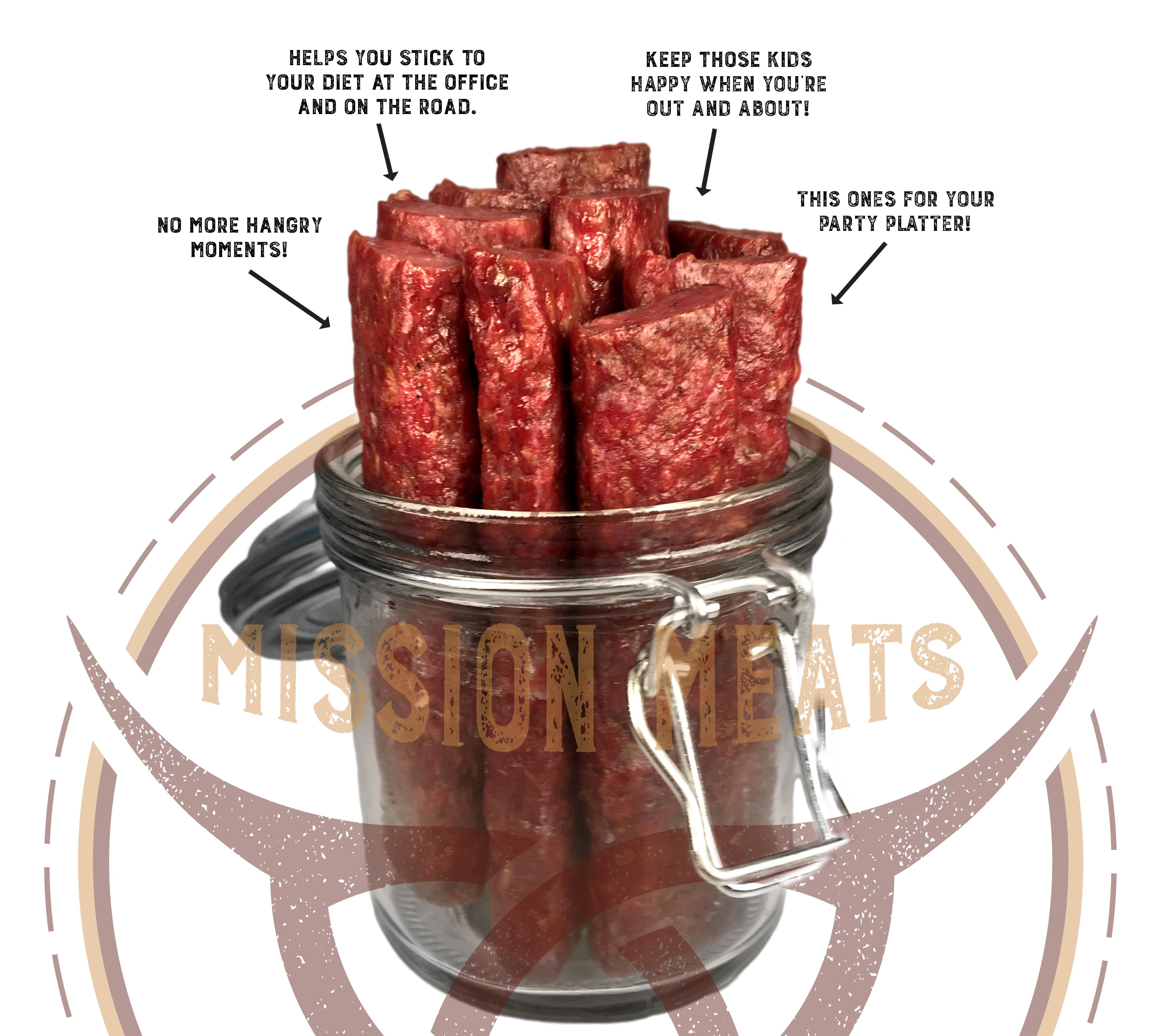 Mission Meats, Tasty Original Grass Fed Beef Bars, 12 Ct - Walmart.com