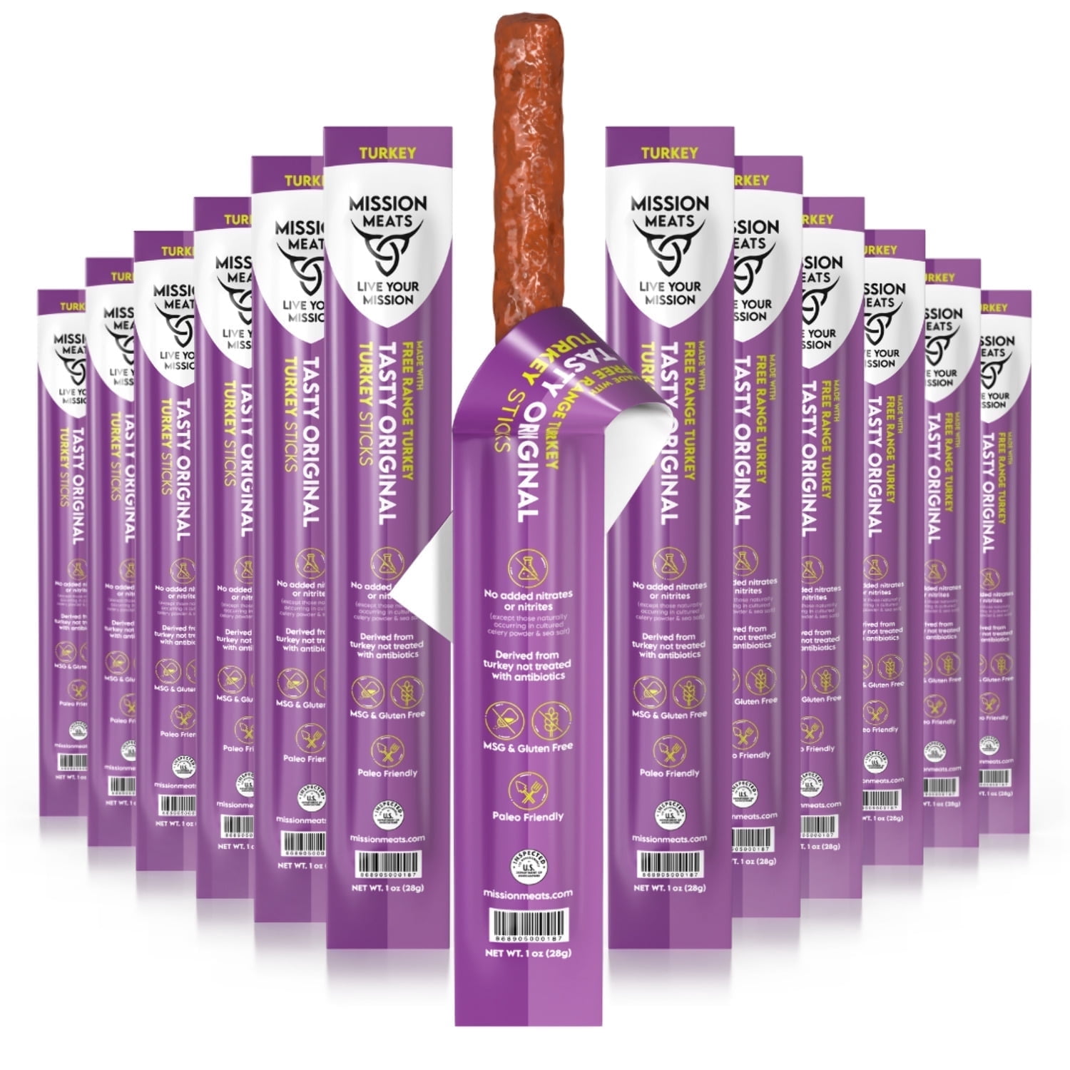 Mission Meats Turkey Sticks – 100% Free Range, Sugar & Gluten Free ...