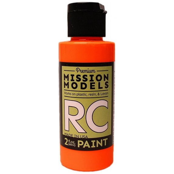 Mission Models MMRC-050 Fluorescent Racing Bright Orange Water-Based Rc ...