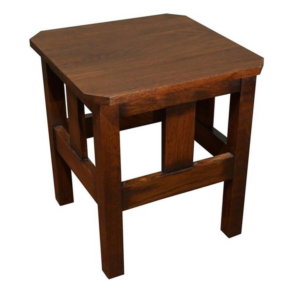 Mission Oak Slat End Table Walnut - Walmart.com