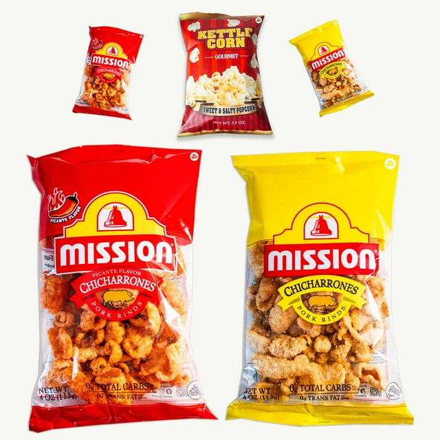 Mission Pork Rinds Chicharrones 4oz (2pks) - Pork Rinds Picante ...