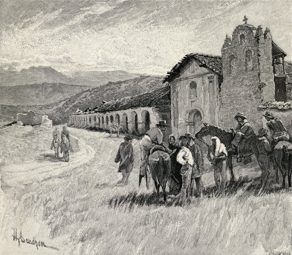 Mission Santa Ynez Or Ines Solvang California From The Book The Century ...