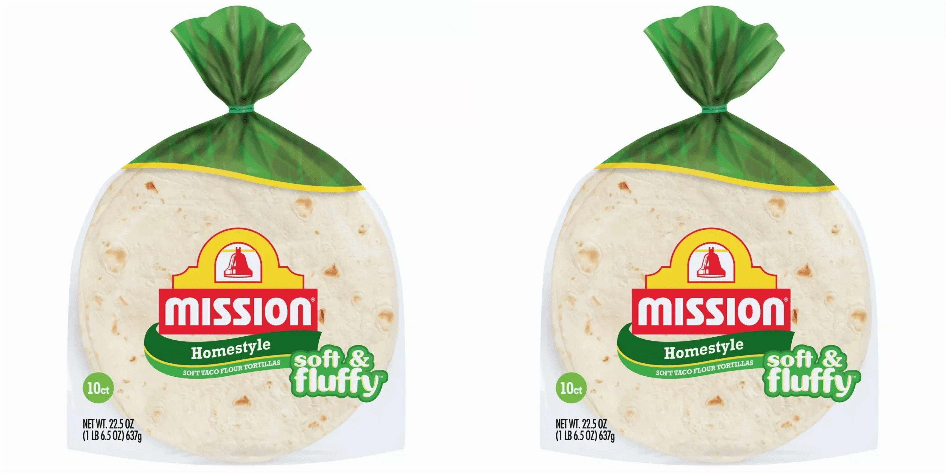 Mission Taco Size Soft & Fluffy Homestyle Flour Tortillas - 22.5oz/10ct ...