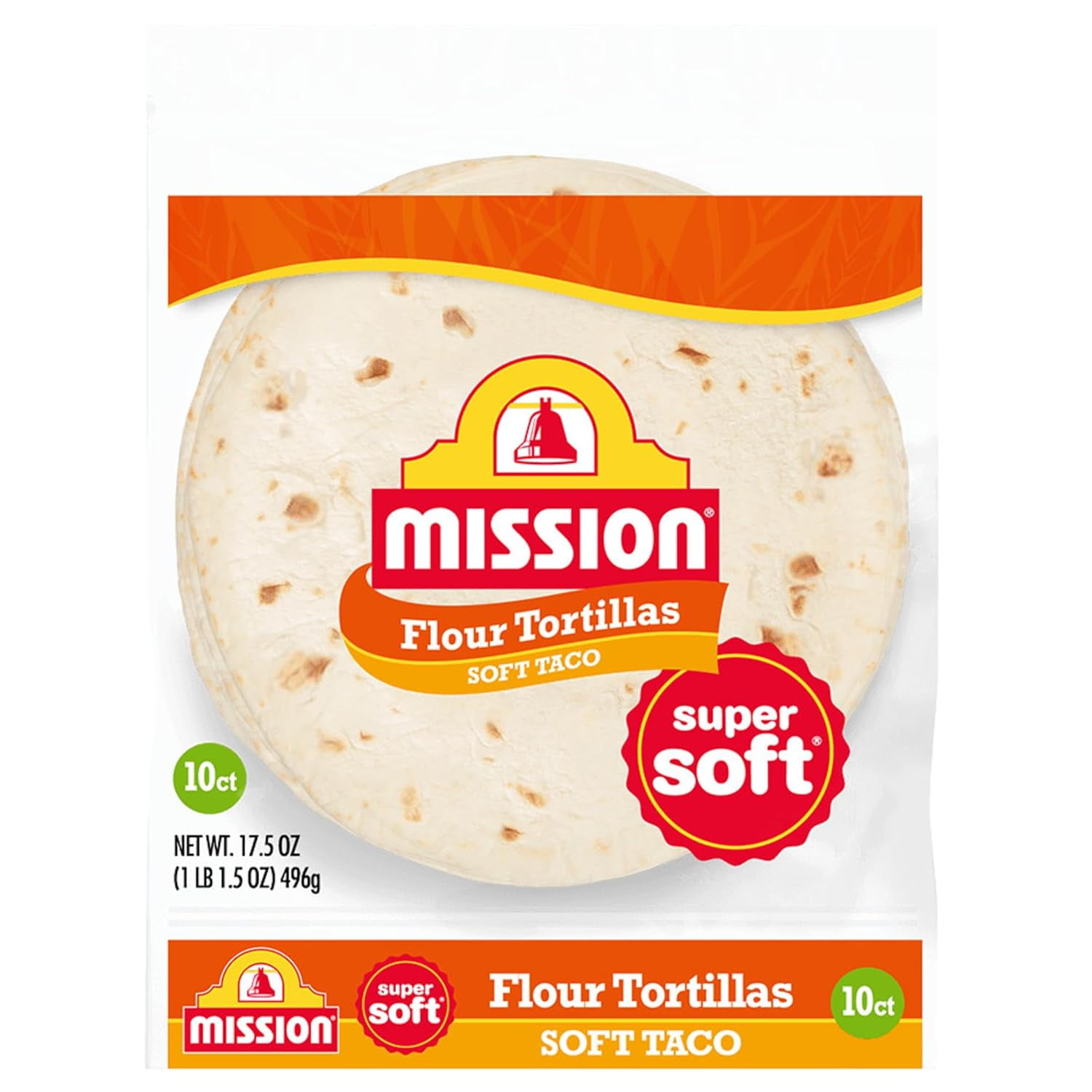 Mission Soft Taco Flour Tortillas, Medium Size, 10 Count, Trans Fat ...
