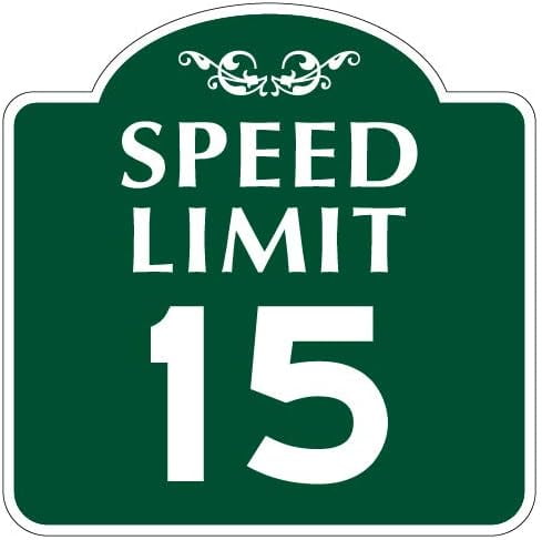 Mission Style 15-MPH SPEED LIMIT Sign - 18x18 (Hunter Green ...