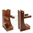Mission Style Classic Wooden Safety, Straight Razor & Brush Stand ...