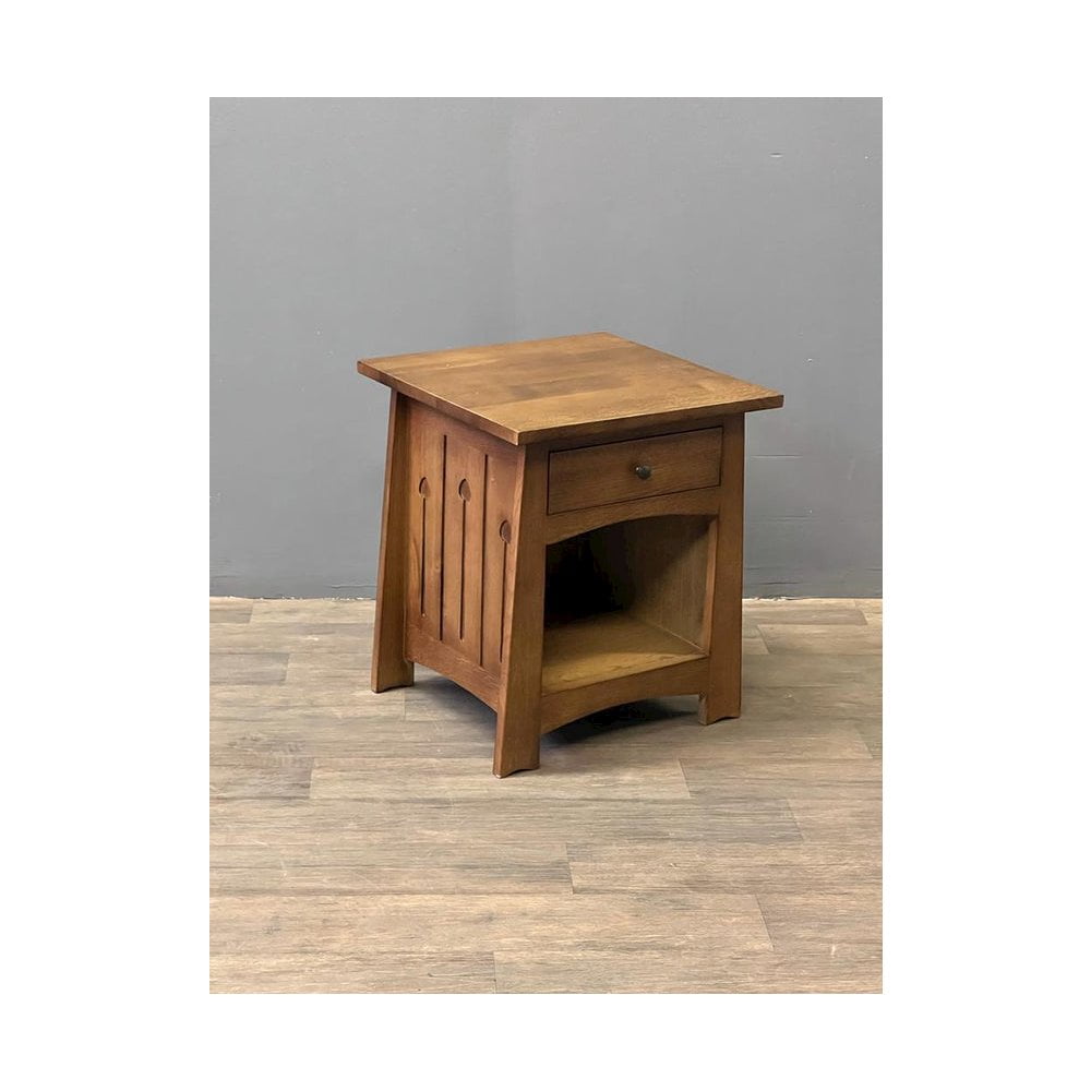 Mission Style Solid Quarter Sawn Oak Keyhole End Table - Walmart.com
