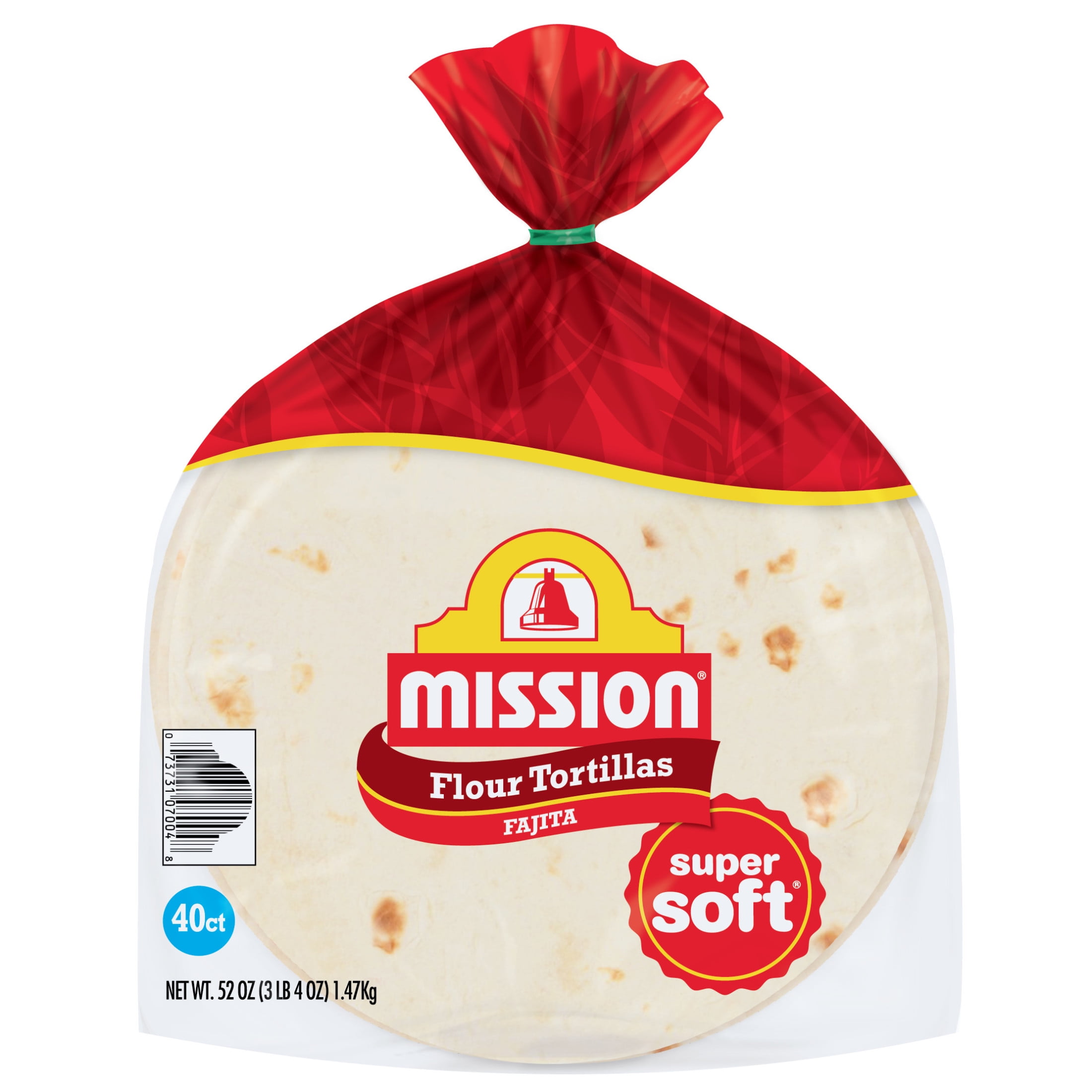 Mission Super Soft Fajita Flour Tortillas, 52 oz, 40 Count - Walmart.com