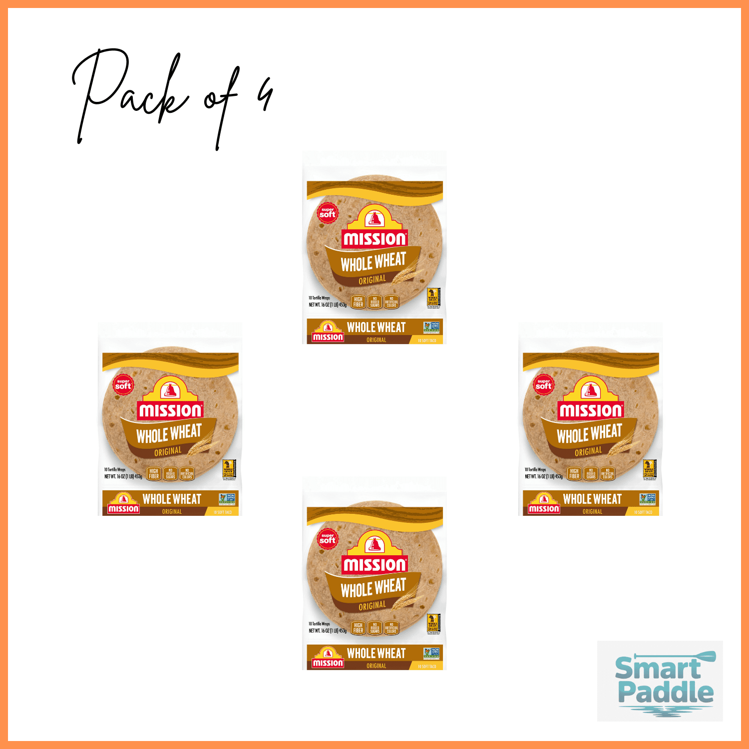 Mission Super Soft Whole Wheat Flour Tortillas, Soft Taco Size, 10 ...