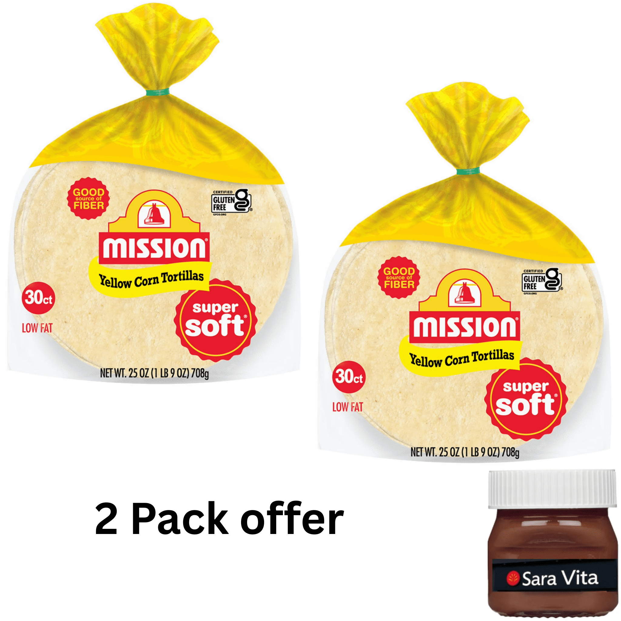 Mission Super Soft Yellow Corn Tortillas, 30 Count - Walmart.com