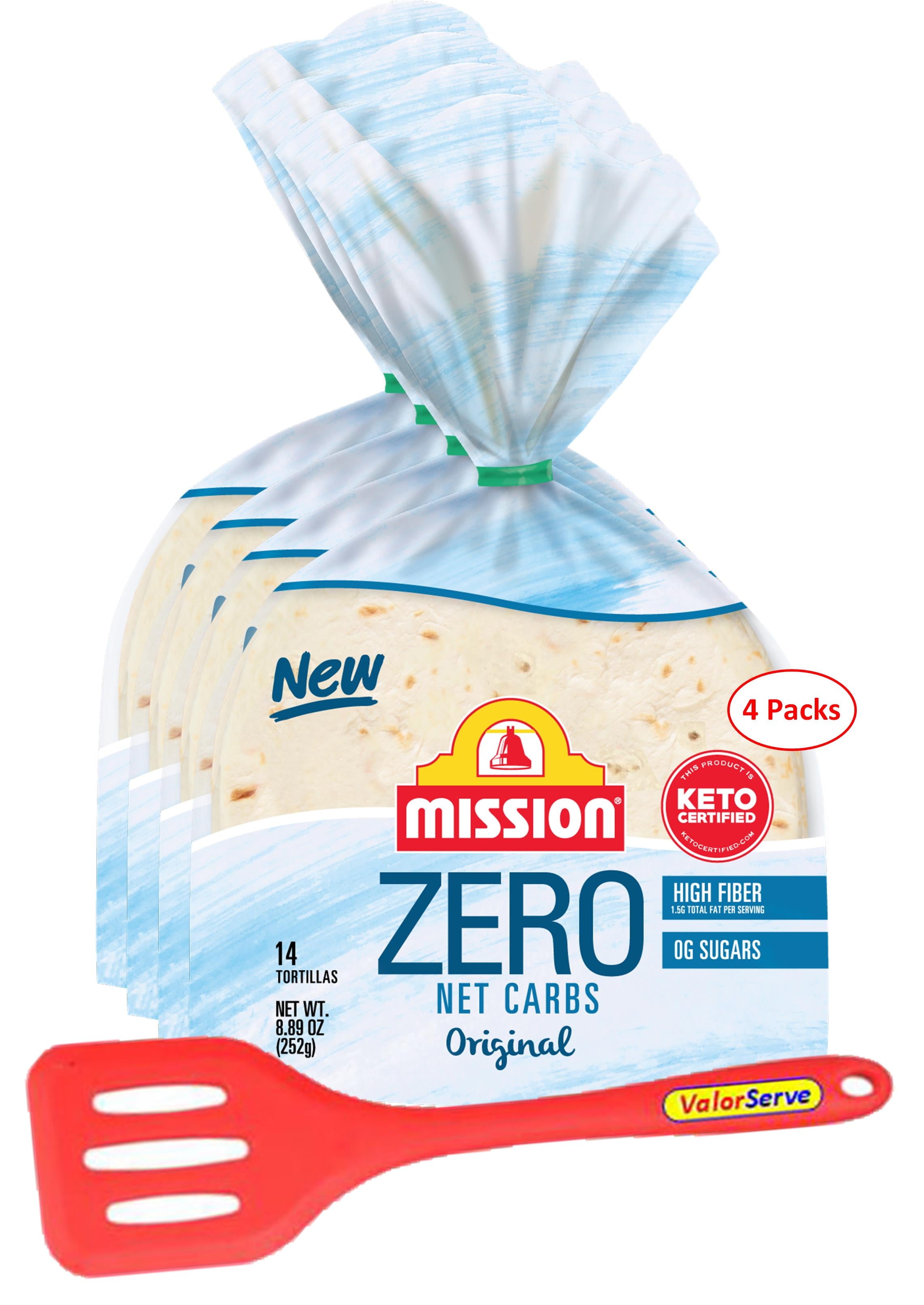 Mission Zero Net Carb Original Tortillas, Keto Certified, 14 Count, 4 ...