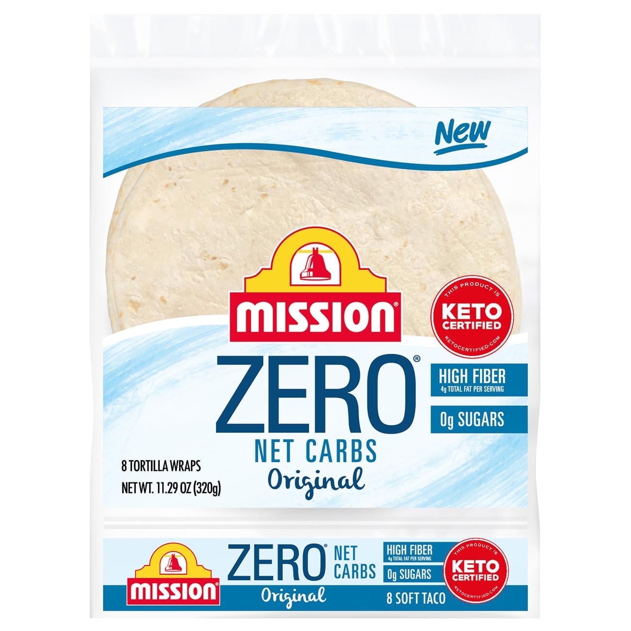 Mission Zero Net Carbs Original Flour Tortillas Soft Taco Size 8 ct ...