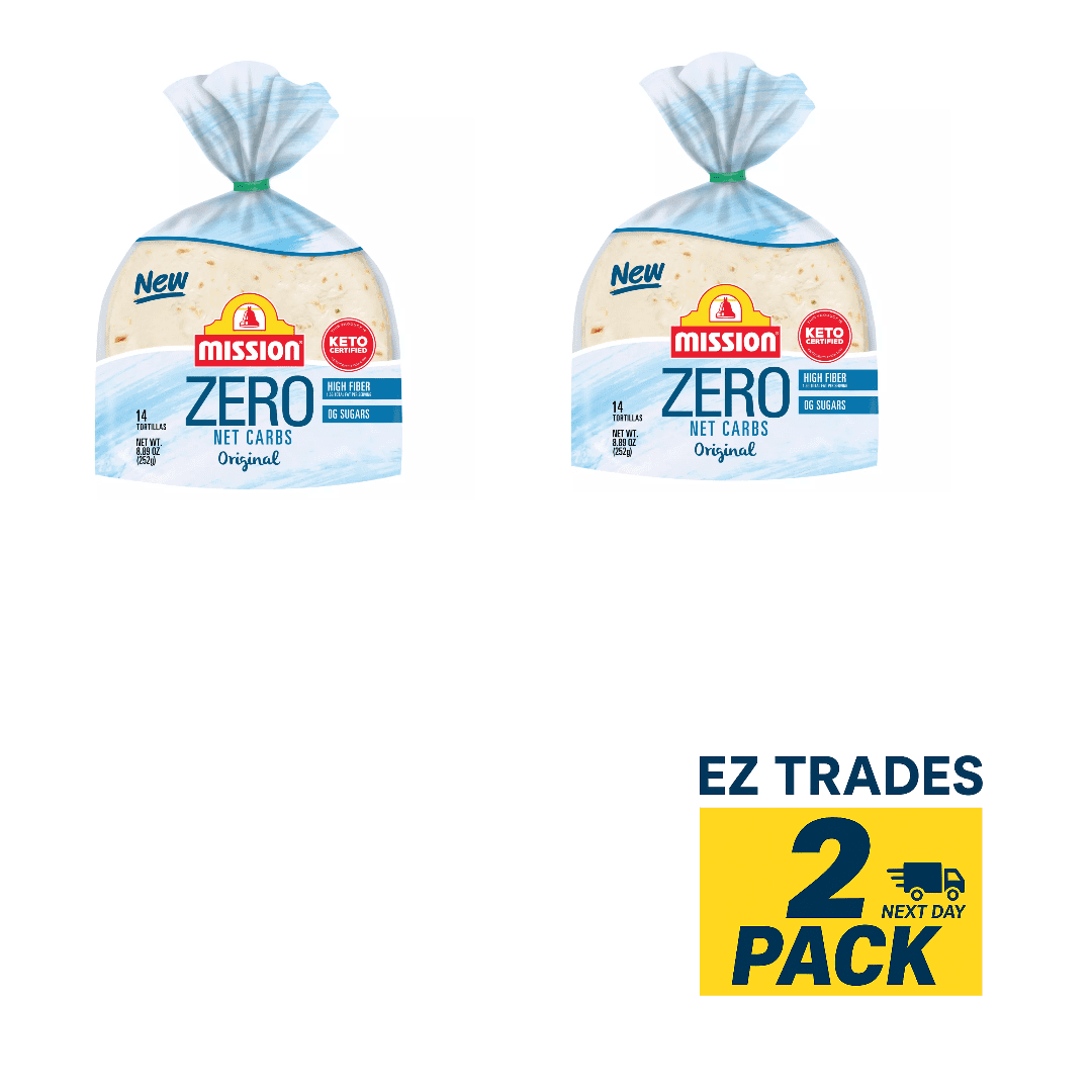 Mission Zero Net Carbs Original Flour Tortillas, Street Taco Size, 14 ct pack of 2, Zero Net ...