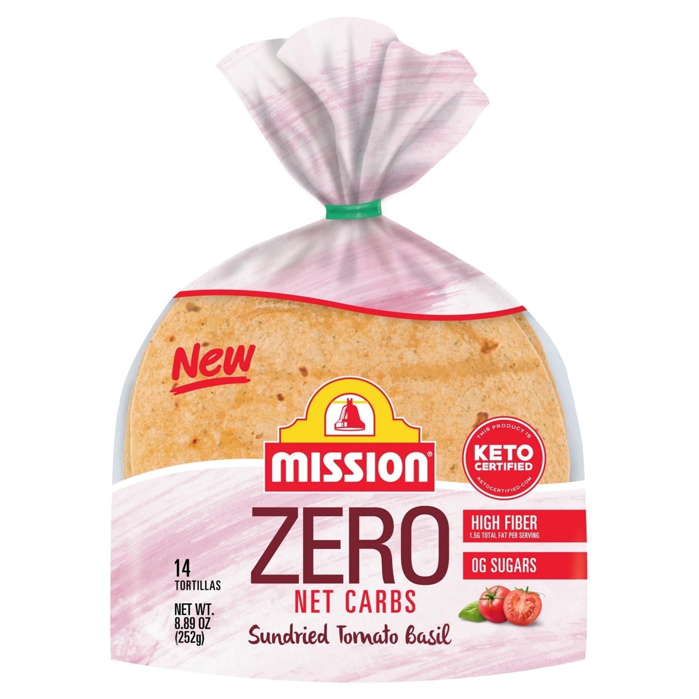 Mission Zero Net Carbs Sundried Tomato Basil Flour Tortillas Street ...