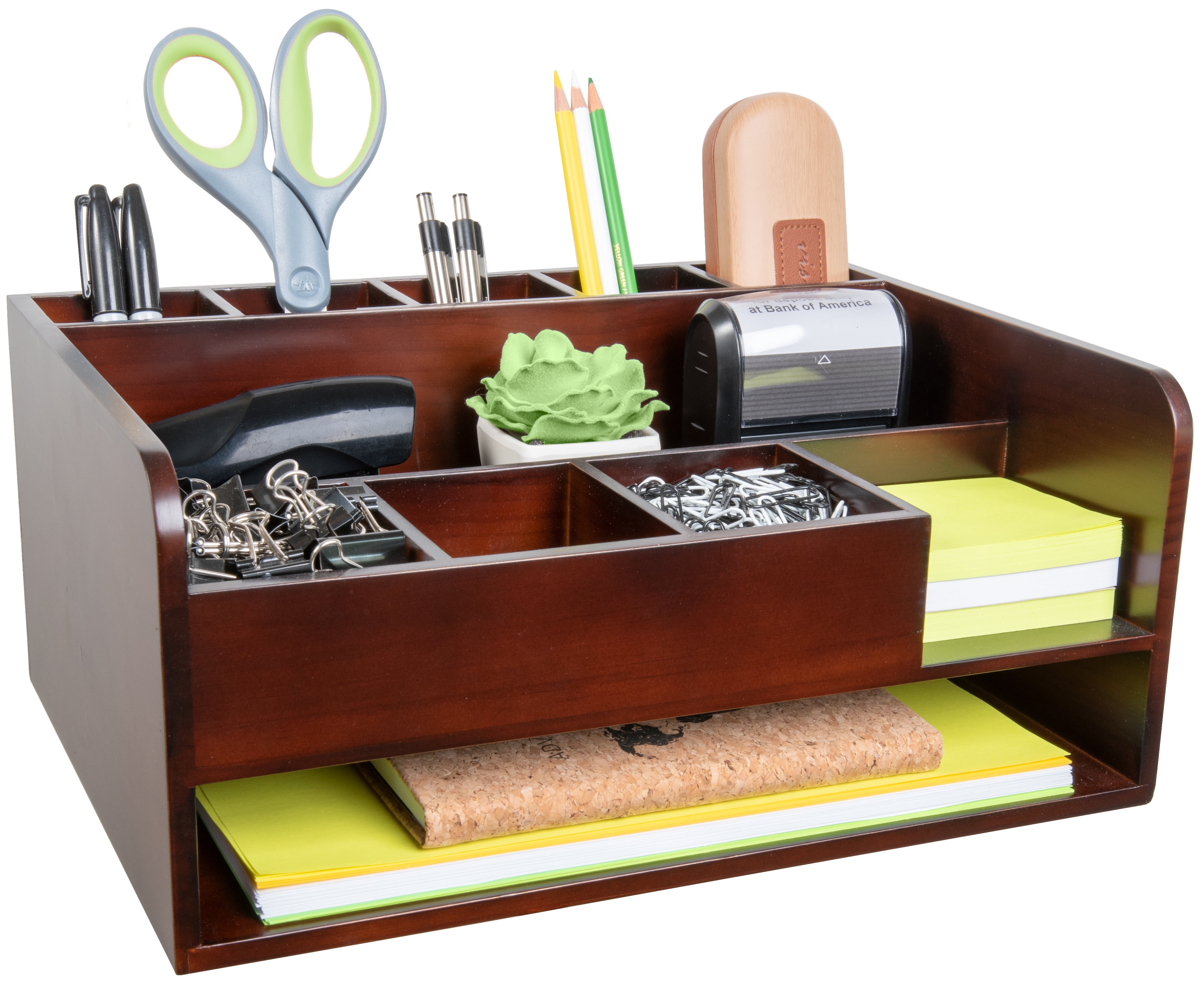 MissionMax Wooden Desk Organizer: Office Accessories, File Tray ...