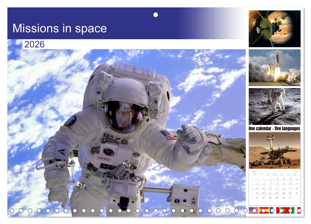 Missions in space (Monthly Wall Calendar 2026 11.7 x 16.5 (open ...