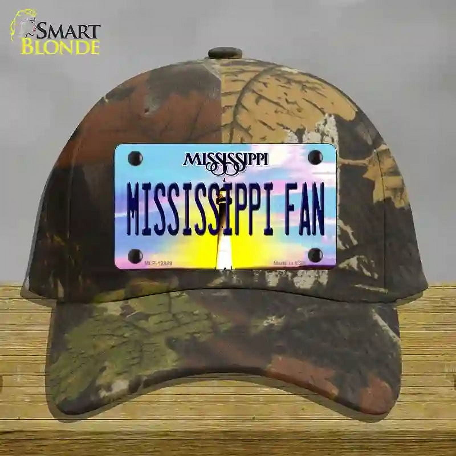 Mississippi Fan Novelty License Plate Hat Cotton Camoflauge - Walmart.com