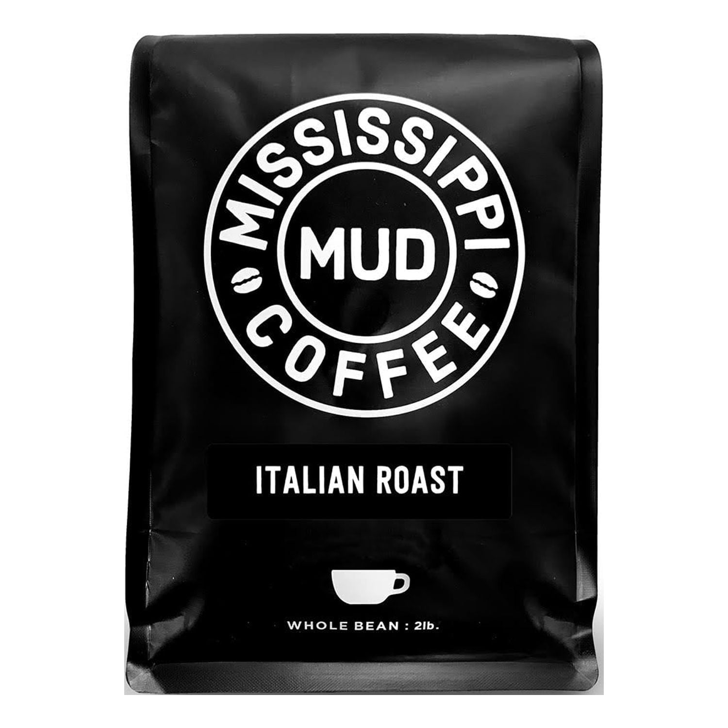 Mississippi Mud Italian Roast Coffee, 2 LB Bag, Whole Bean Coffee Dark ...
