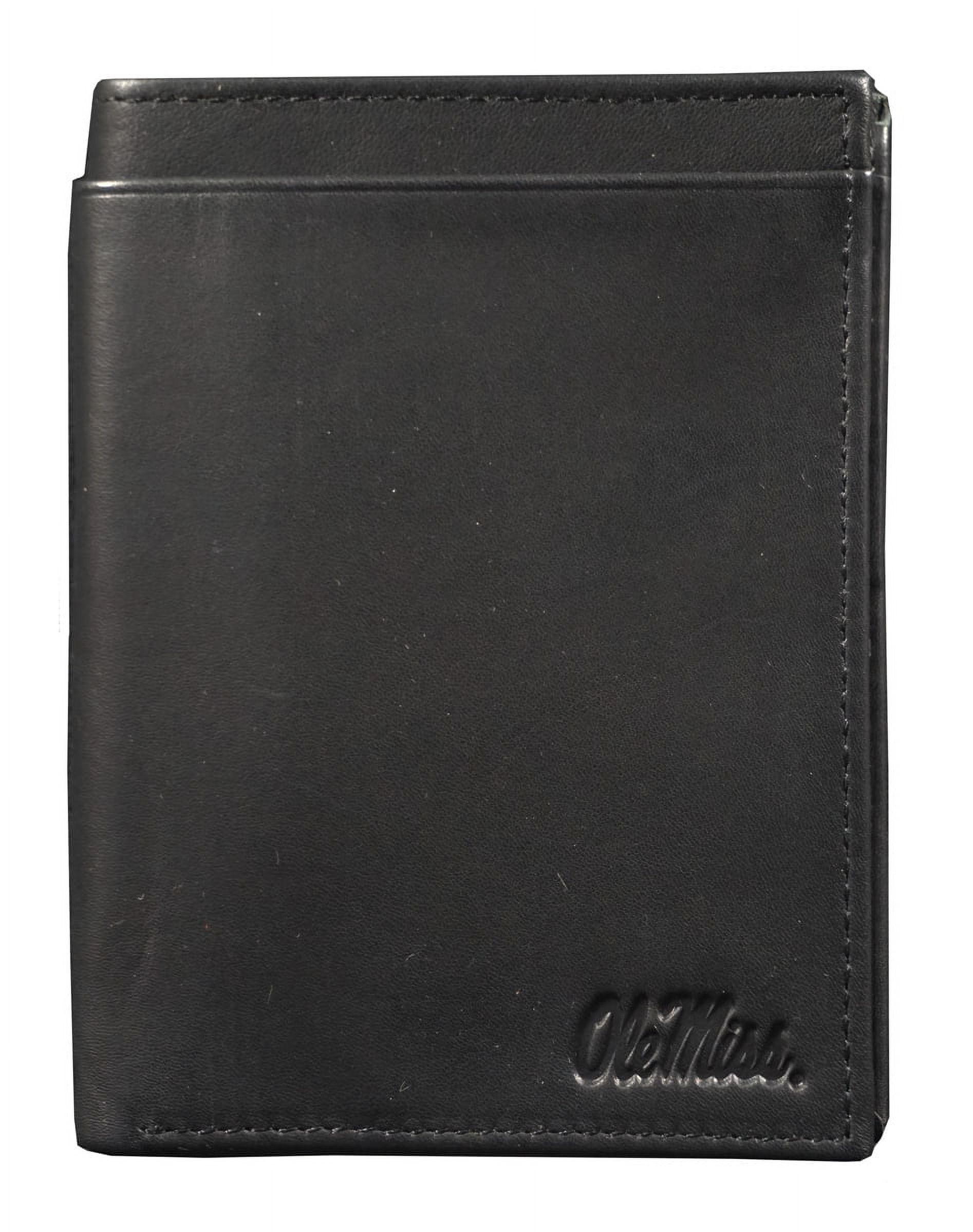 Mississippi-Ole-Miss-Rebel's Black Leather RFID Blocking Passport ...