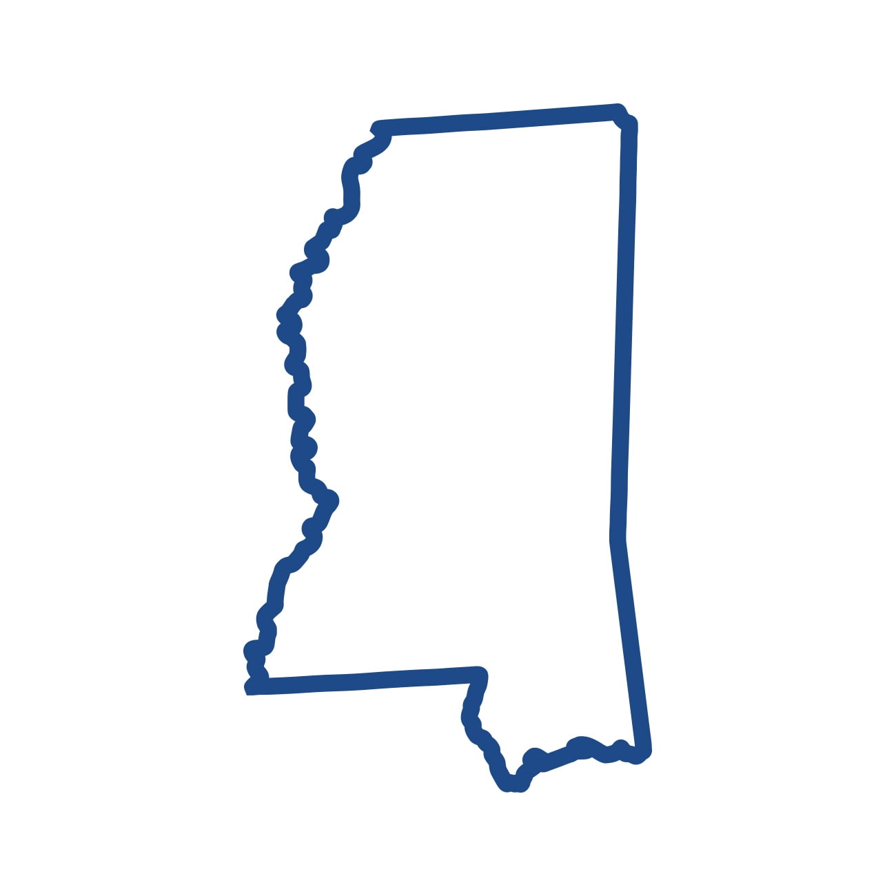 Mississippi Outline Sticker Decal Die Cut - Self Adhesive Vinyl ...