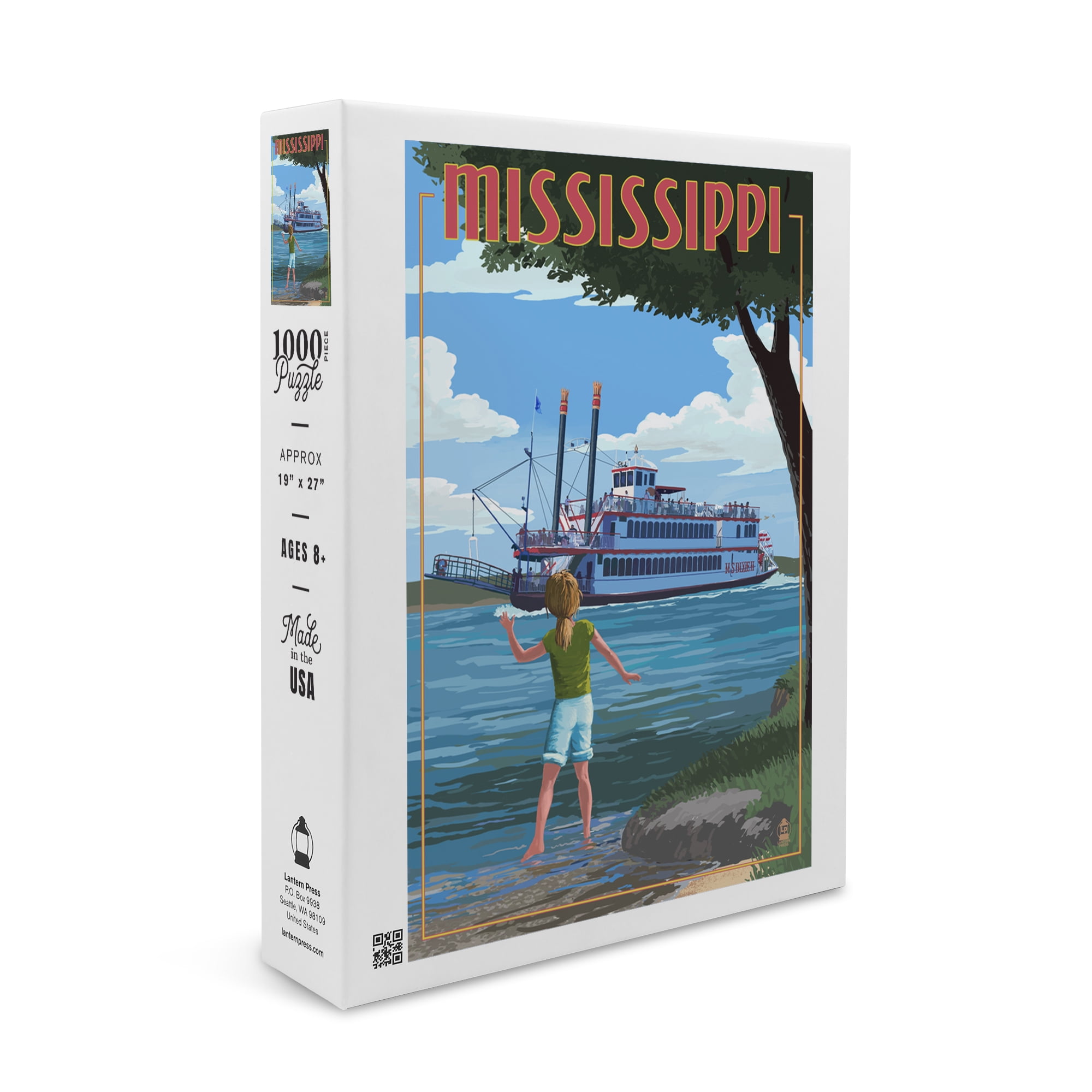 Mississippi, River Boat (1000 Piece Puzzle, Size 19x27, Challenging ...