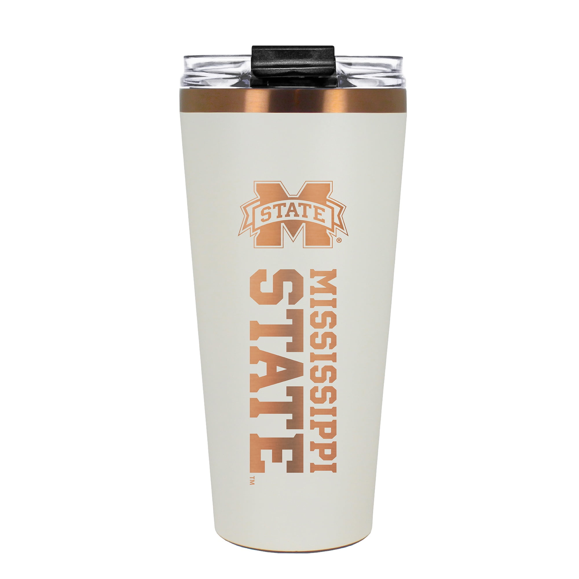 Mississippi State Bulldogs 30 oz. Cream + Copper Big Slim Tumbler ...