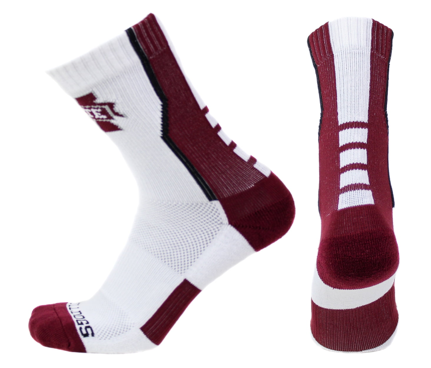 Donegal Bay Mississippi State Bulldogs White Crew Sports Performance ...