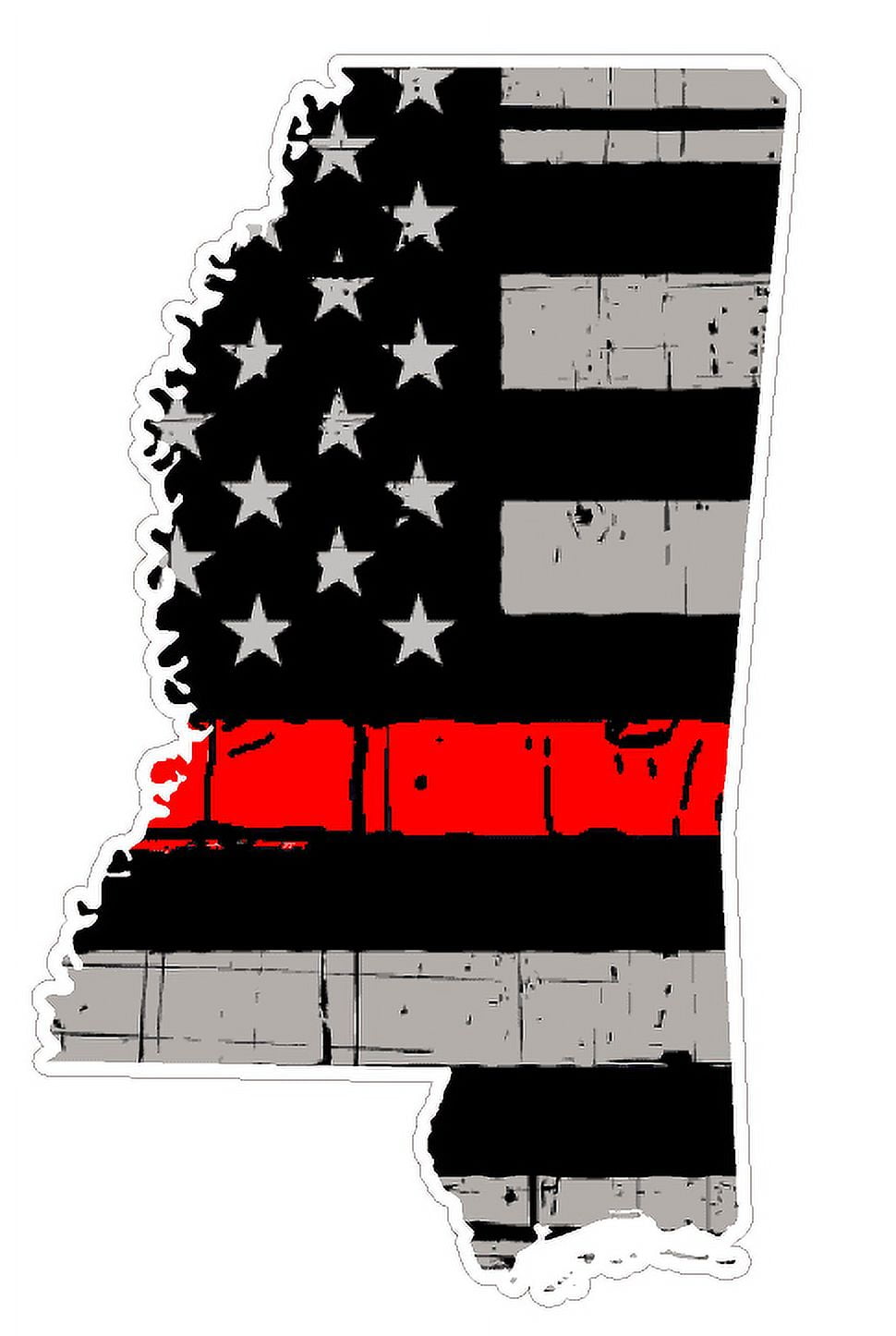 Mississippi State (C25) Thin Red Line Vinyl Decal Sticker Car/Truck ...