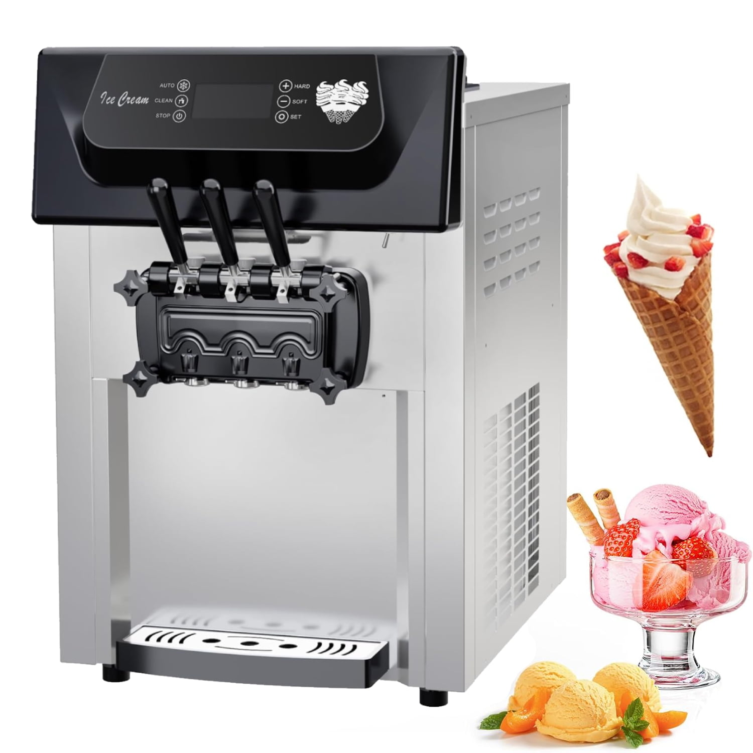 Missky Electric Ice Cream Maker, 2200W Soft Serve Ice Cream Maker ...