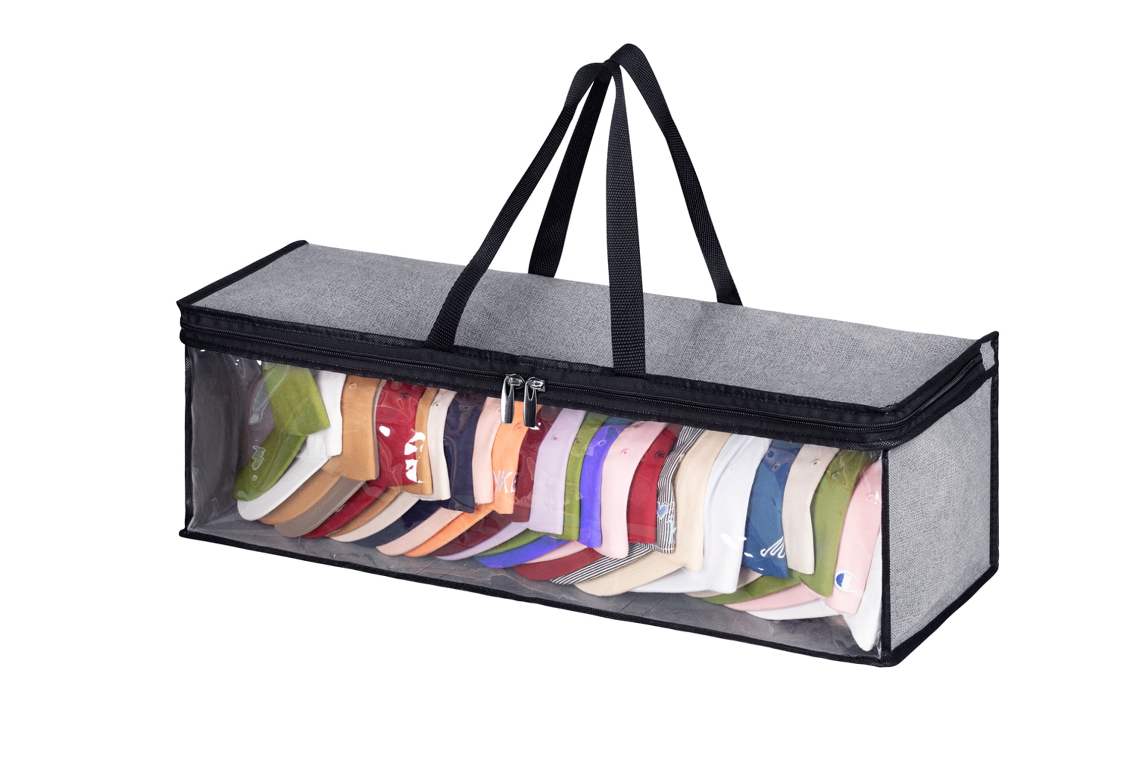 MISSLO Baseball Cap Organizer Travel Box, Clear Hat Carrier with ...