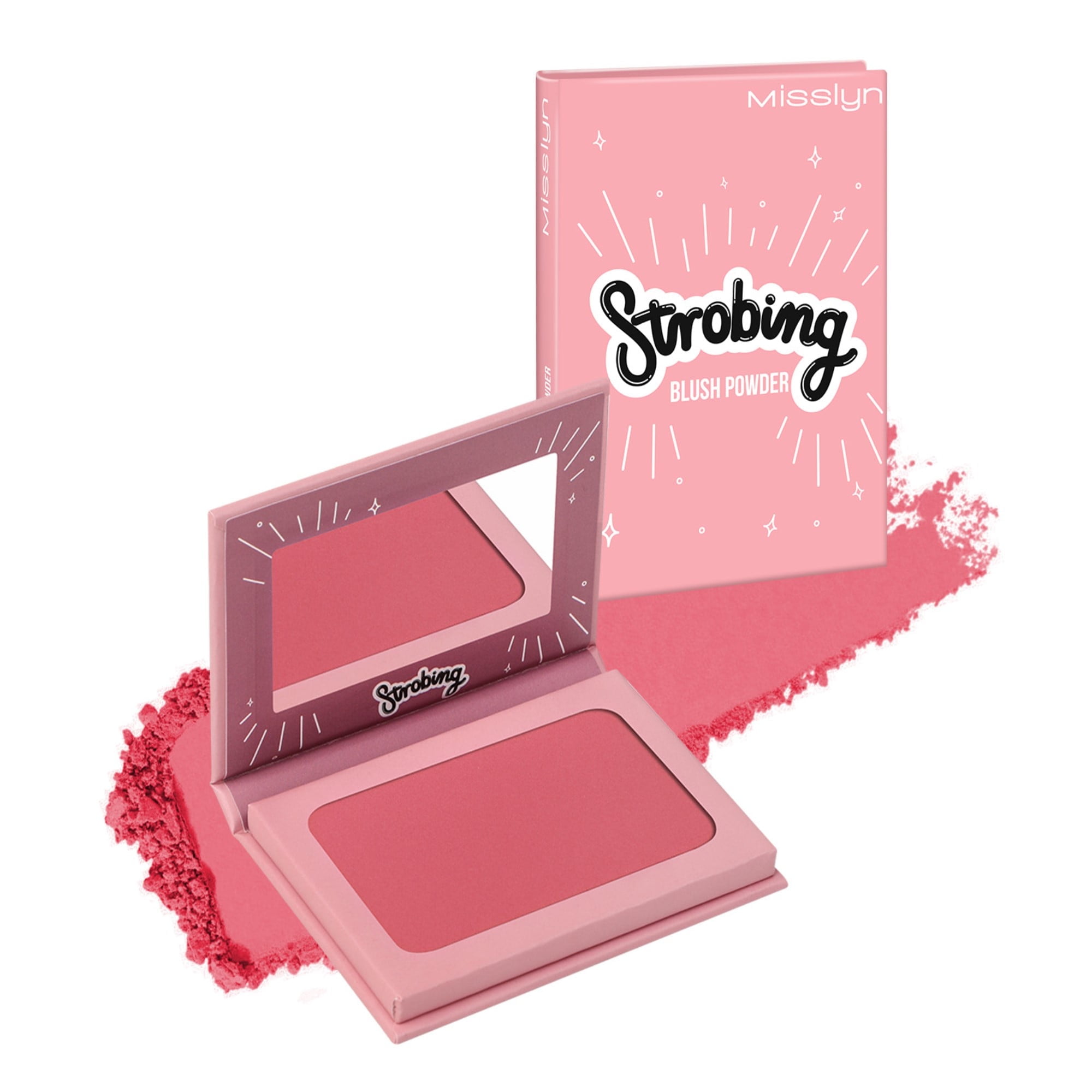 Misslyn Strobing Blush Powder #01 Berry Bliss for Cheeks, Buildable & Blendable Natural Satin ...