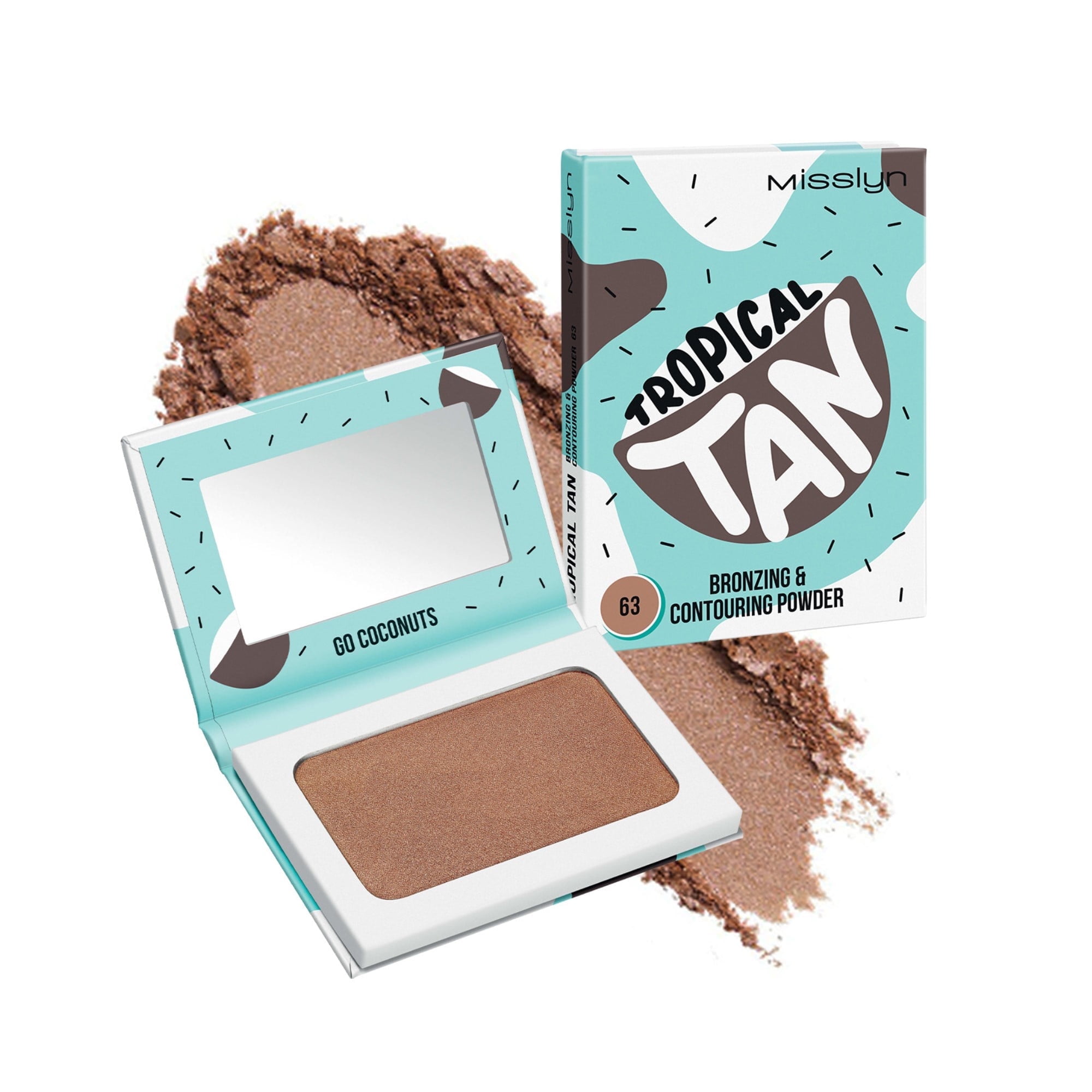 Misslyn Tropical Tan Bronzer Powder #63 Natural Bronze, Cruelty-Free ...