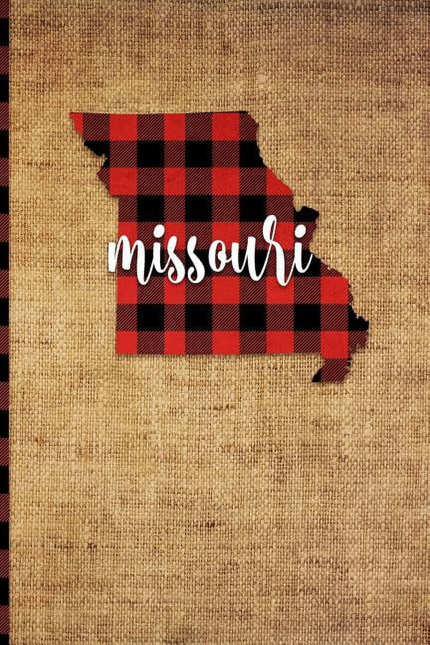 Missouri: 6' x 9' | 108 Pages: Buffalo Plaid Missouri State Silhouette ...