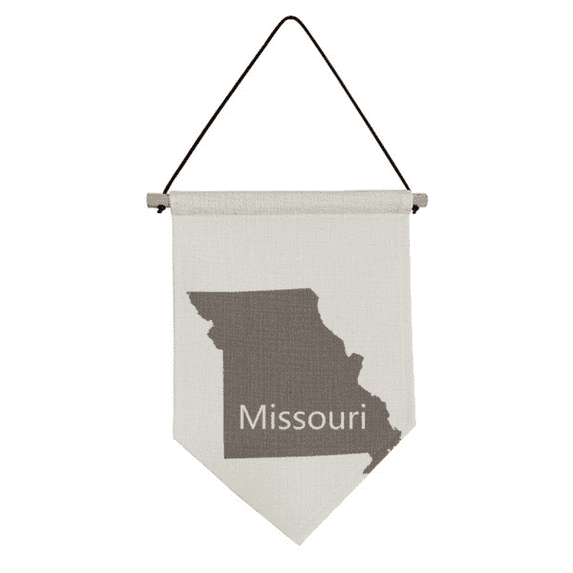 Missouri America USA Map Outline Canvas Flag Hanging Wall Art Decor ...